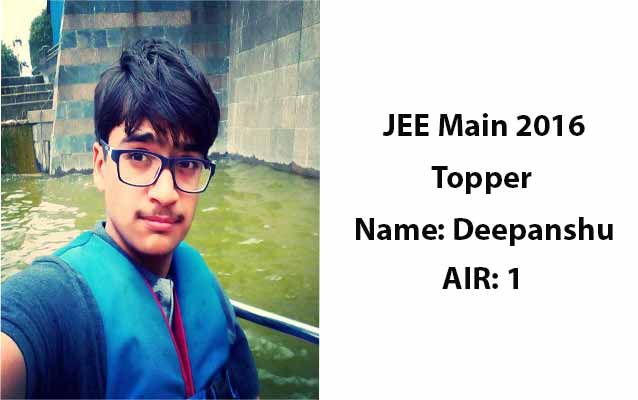 JEE Main 2016 AIR 1 Topper Deepanshu Jindal is inspired by Steve Jobs | Shiksha