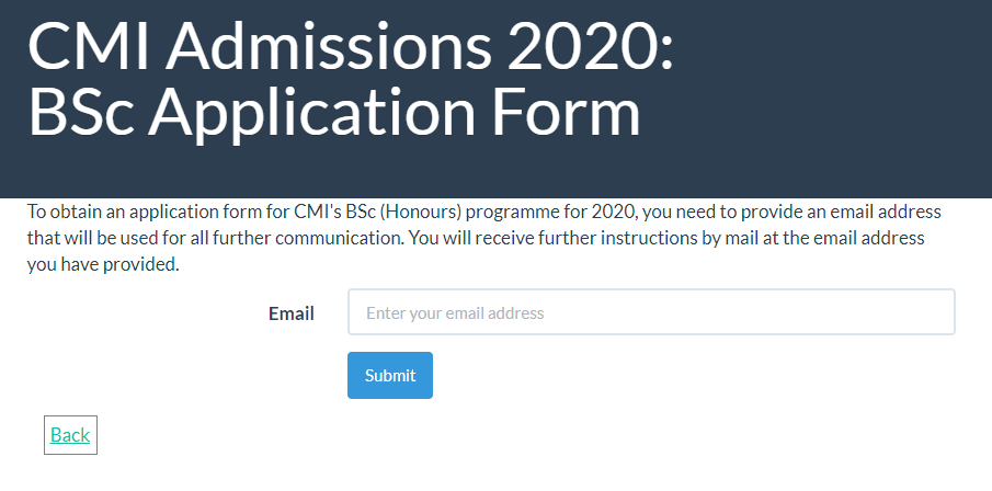 CMI Entrance Exam 2020 Application correction window (Open): Apply Now