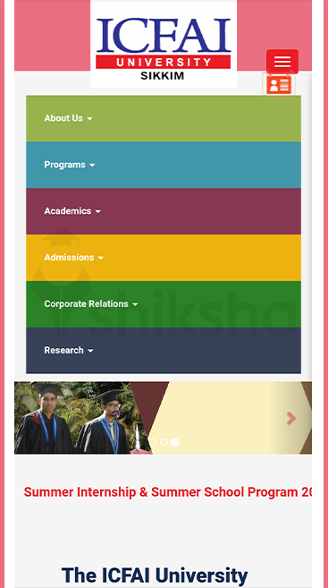 ICFAI University Sikkim Admission 2020: Application (Open), Eligibility ...