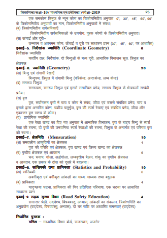 RBSE 10th Syllabus 2020: Download RBSE 10th Board Subject/Section wise ...