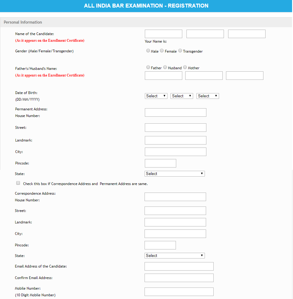 How to fill AIBE 2020 Application Form- Check registration, form fillup ...