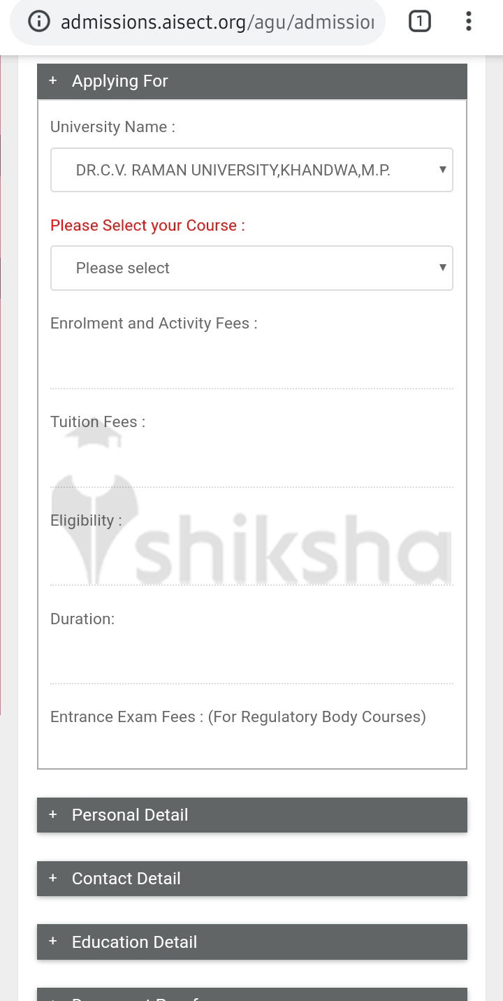 Dr. C.V. Raman University, Madhya Pradesh Admission 2025: Fees ...