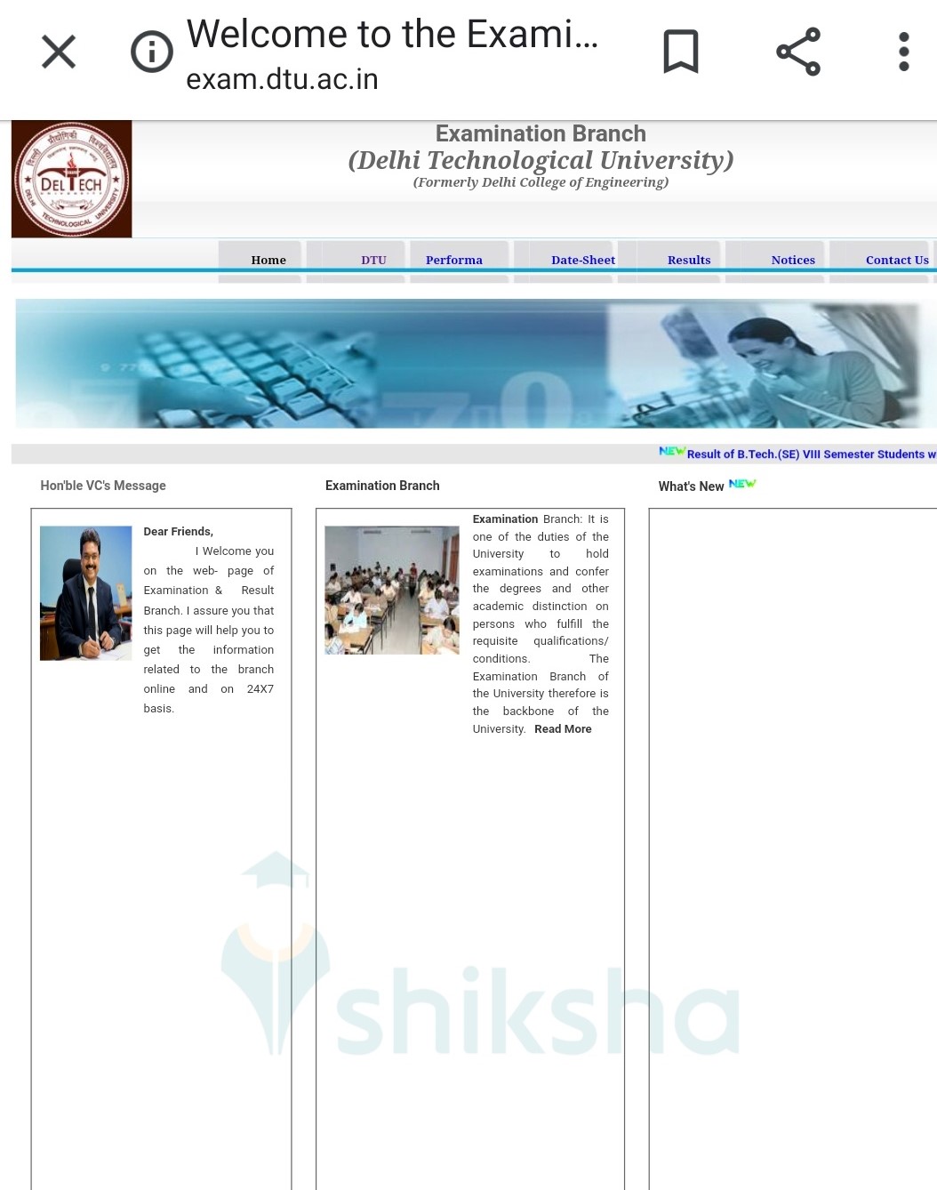 DTU Results 2020: Semester Exam Result (Out), Mark Sheet, Revaluation
