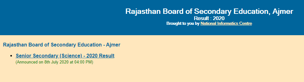 RBSE 10th Result 2020 (Out): Check Rajasthan Board 10th Result ...