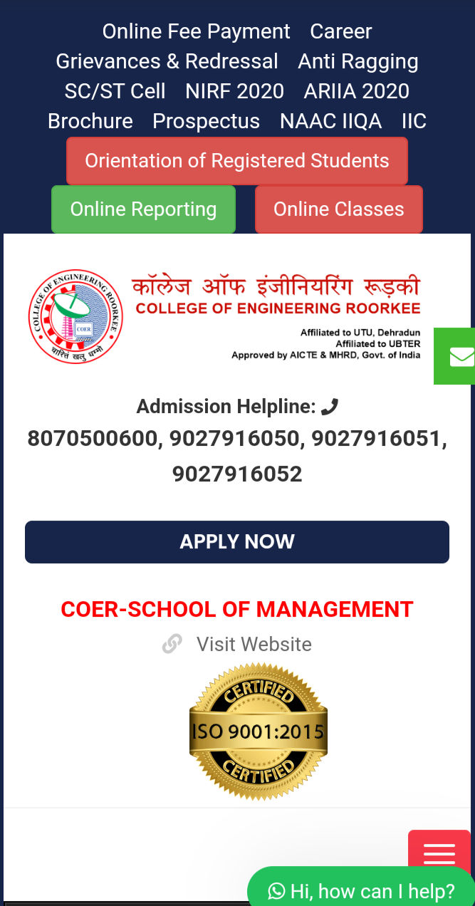 COER University, Roorkee Admission 2024: Eligibility, Process, Date, Fee
