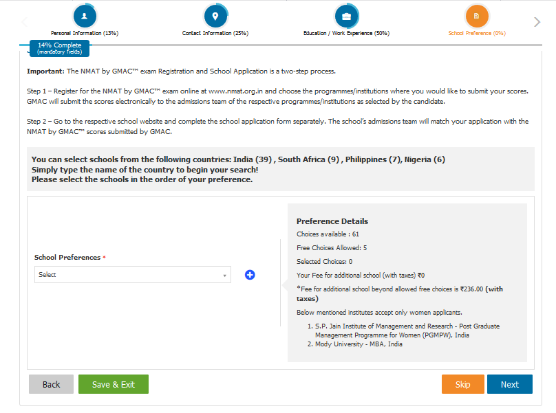 NMAT Registration 2022 (Started): Check NMAT Application Form Fees ...