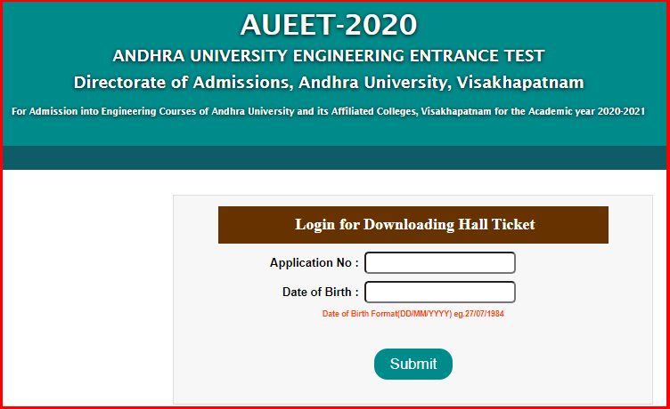 AUEET Admit Card 2021 (Out): Direct Link & Steps to Download