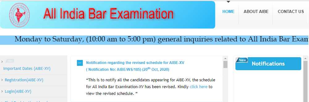 AIBE 2020- Dates (Revised Schedule Out), Registrations (Extended ...