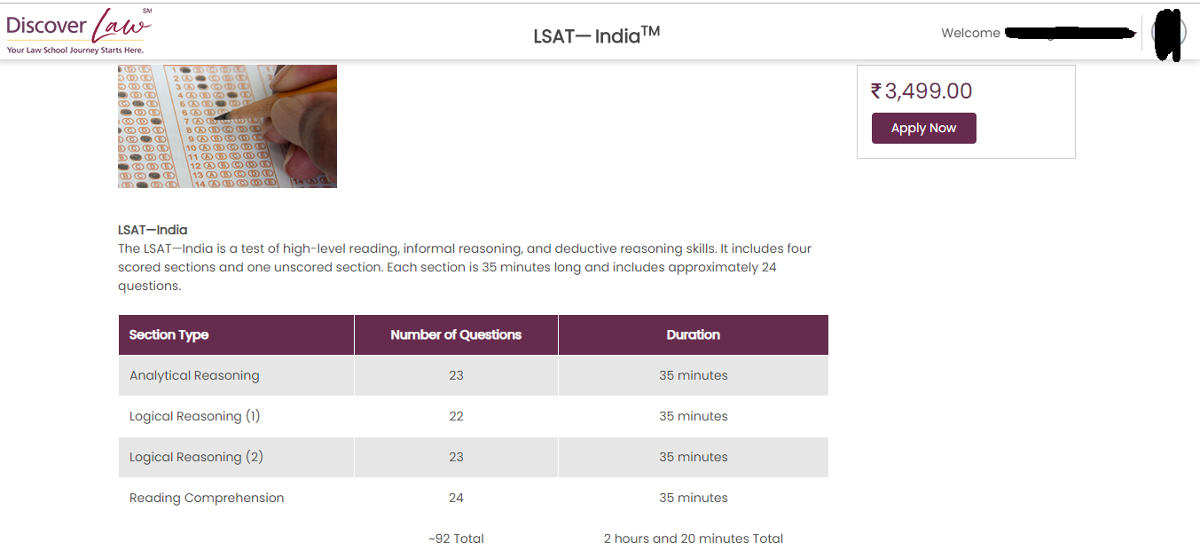 LSAT—India Application Form 2024 (Closed for Jan Session): Registration ...
