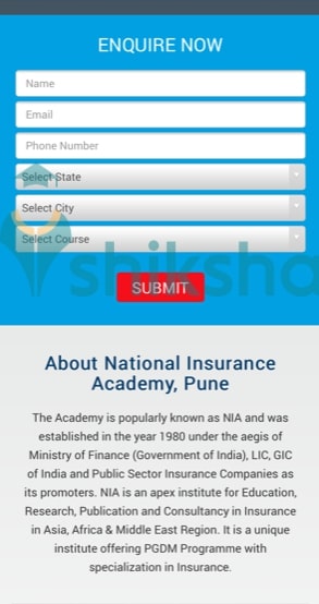 National Insurance Academy Pune Admission 2021: Dates, Selection ...