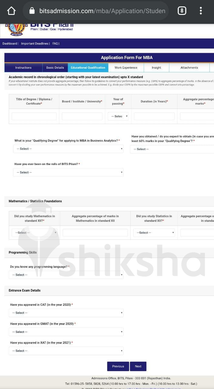 BITS Pilani Admission 2021: BITSAT Form (Out), Eligibility, Selection ...