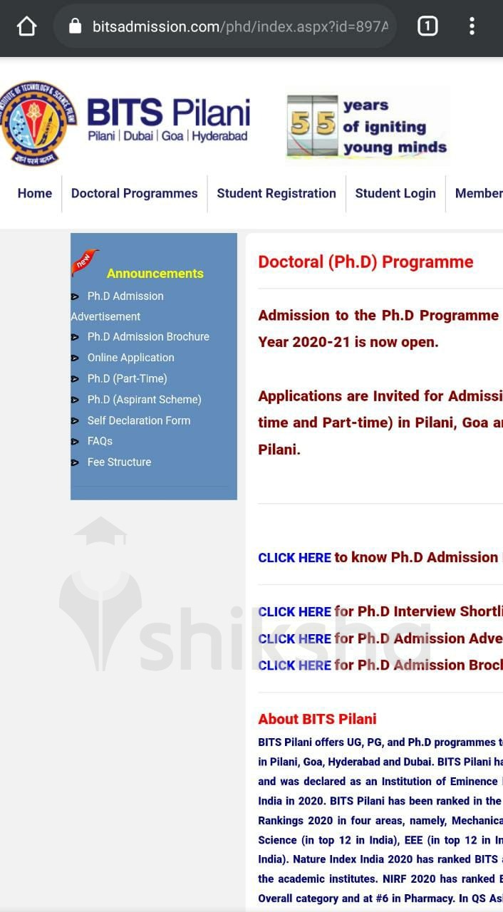 BITS Pilani Admission 2021: BITSAT Form (Out), Eligibility, Selection ...
