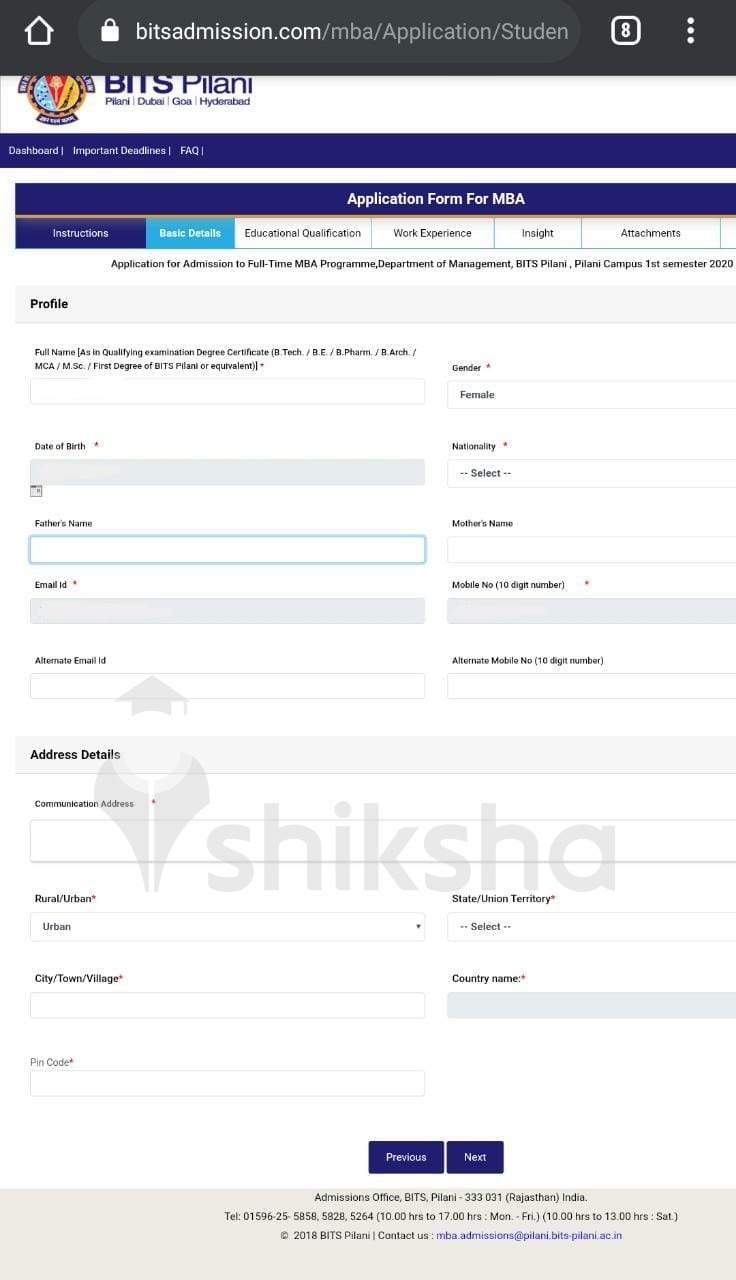 BITS Pilani Admission 2021: BITSAT Form (Out), Eligibility, Selection ...