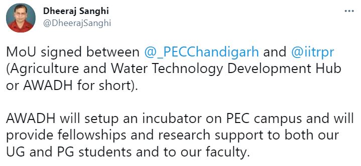 PGIMER, Punjab Engineering College collaborate to promote research work