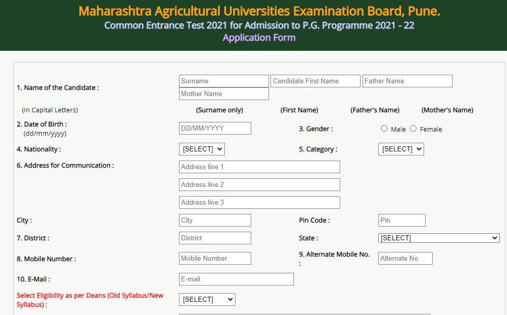 MCAER PG CET 2021 Application Form (Over): Know How to Apply Online