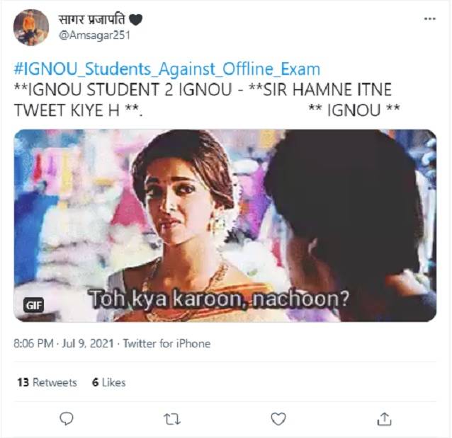 #IGNOUOfflineExam: Students protest on social media against offline exam