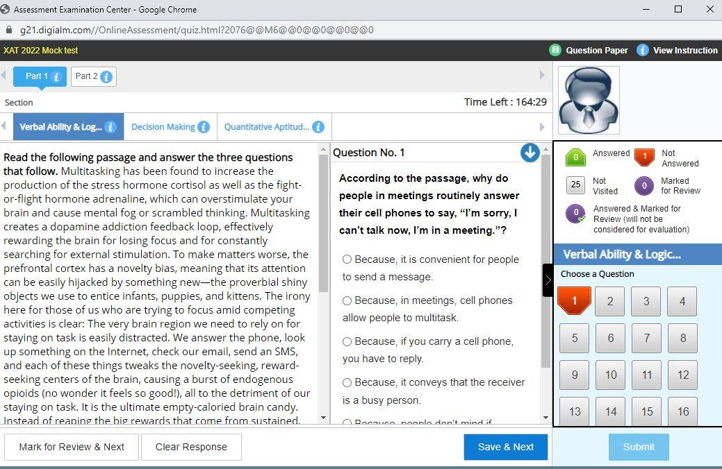 XAT Mock Test 2025 (Official); Get XAT Free Mock Test Series for Practice
