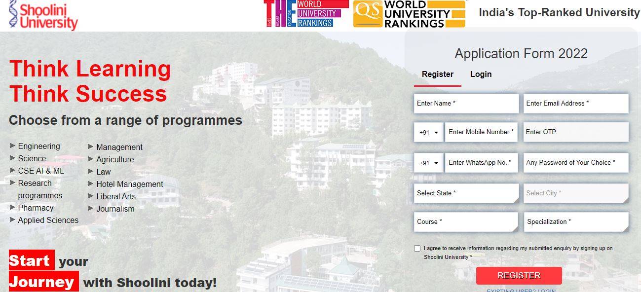 Shoolini University Admission 2022: Registration (Open), Eligibility ...