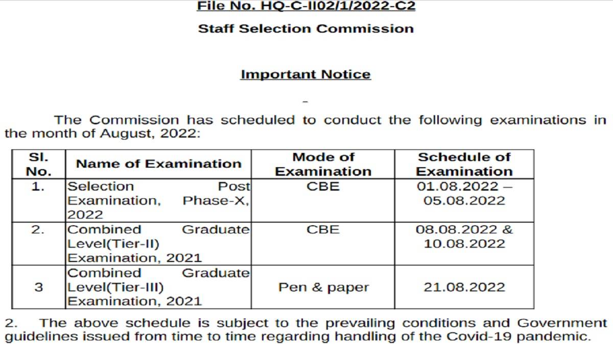 SSC CGL 2022 Tier II And Tier III Exam Dates Out ssc nic in Check