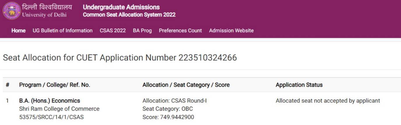 DU Cut off 2022: UG Special Spot Round and PG Fourth/ Spot Admission ...