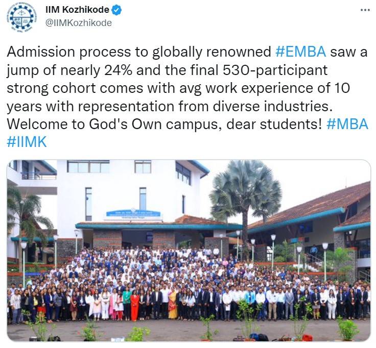 IIM Kozhikode welcomes 15th batch of EPGP-IL