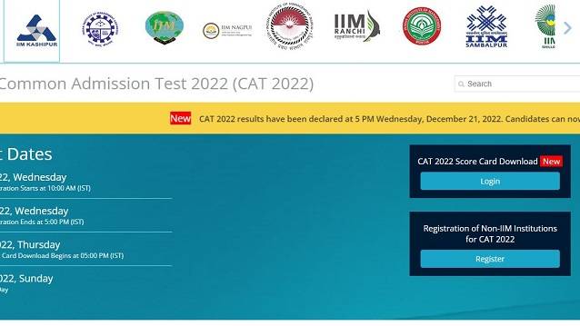 CAT 2022 Result (Out); Check CAT Score, Percentile, Toppers list & Cutoffs