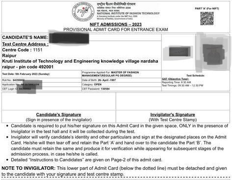 NIFT 2023 Admit Card (OUT Now) Live Updates; Get Direct Link, Steps to ...