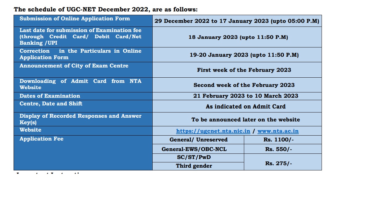 UGC NET 2023 Admit Card for December Cycle; Check Details Here