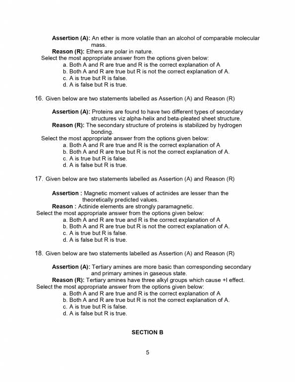 CBSE Class 12 Chemistry Model Paper 2024 PDF Download