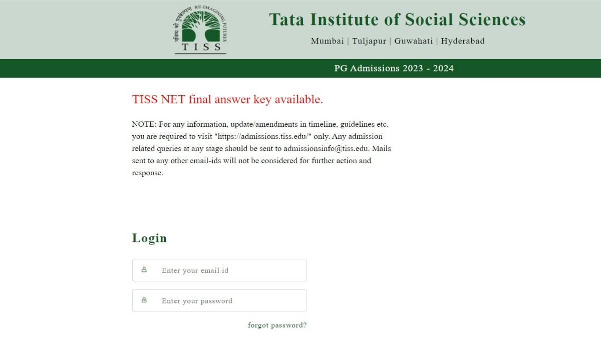 TISSNET MHA, MPH, MPH-HPEF, MPH-SE Answer Key 2022, OMR Sheet: Download ...