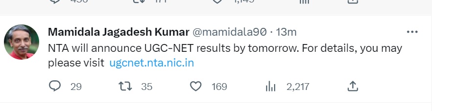 UGC NET Results Releasing Today April 13 on ugcnet.nta.nic.in
