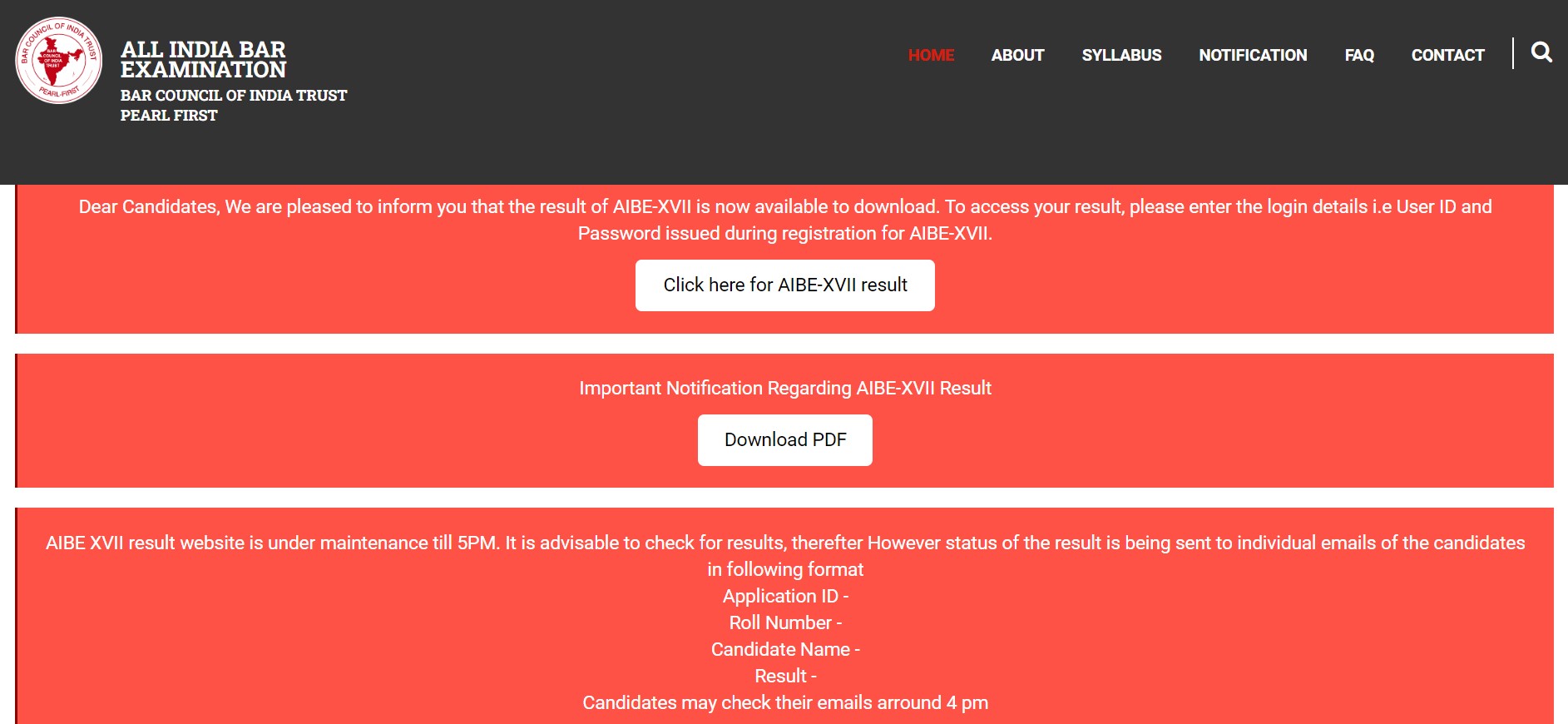 AIBE Result 2023 Released Live: Check AIBE 17 Result at ...
