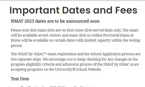 NMAT 2023: Exam Date, Registration, Eligibility, Syllabus, Pattern, Result