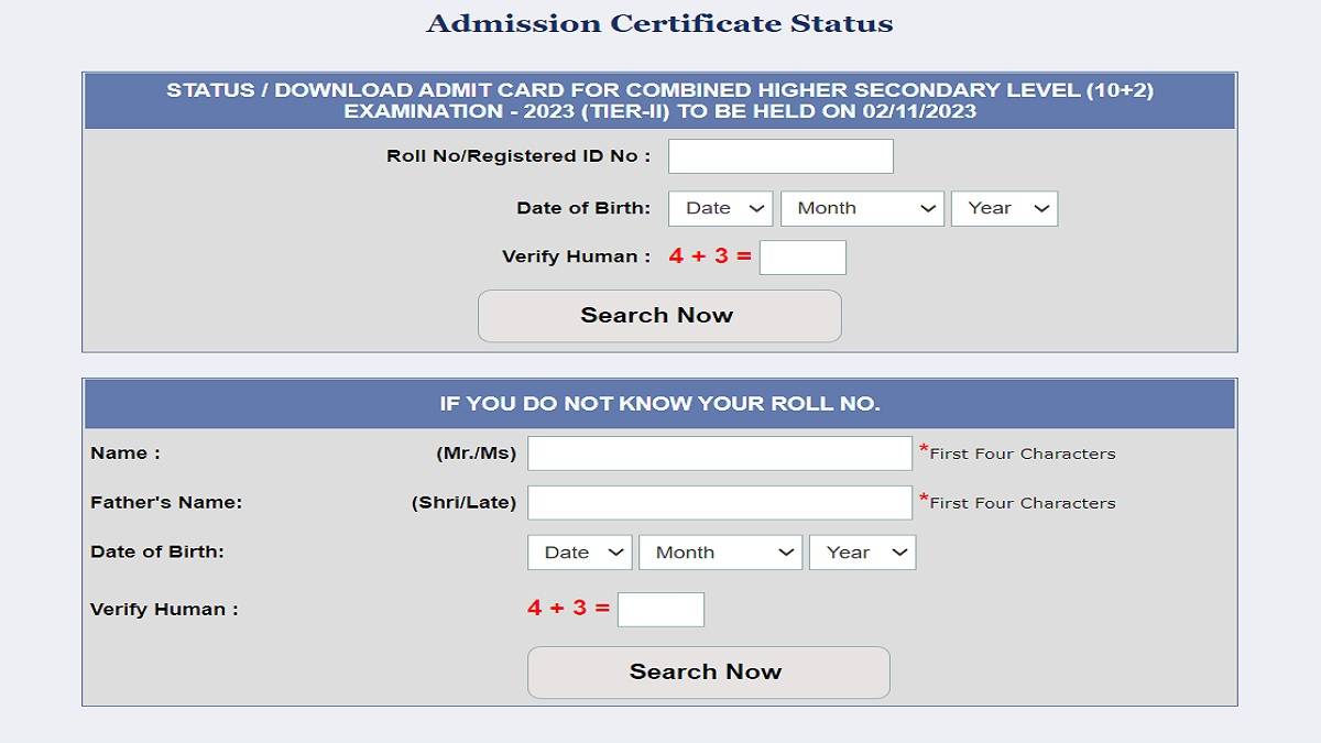 SSC WR Admit Card 2023 OUT @sscwr.net: CHSL Tier 2 Download Link, Exam Centre, Shift Timings