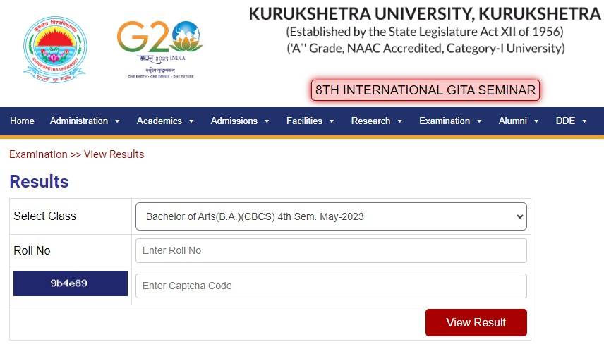 KUK Result 2023 (Out): Check UG, PG Result, Revaluation, Download @kuk ...