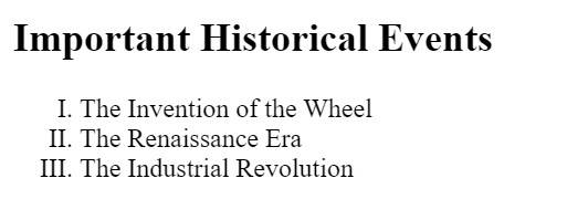 Understanding ol Tag in HTML