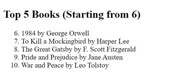 Understanding ol Tag in HTML