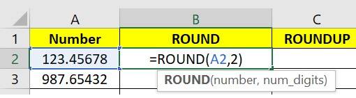 Round Off Formula in Excel: Round Functions