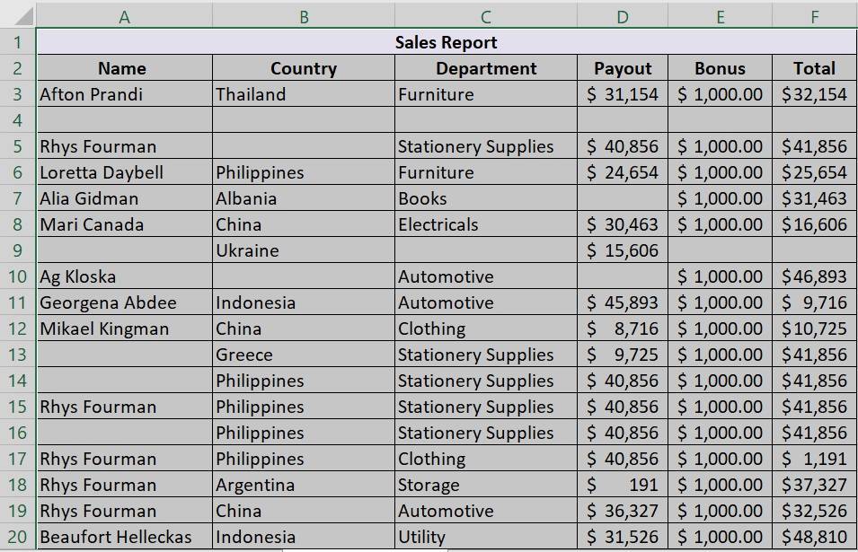 How to Delete Blank Rows in Excel?