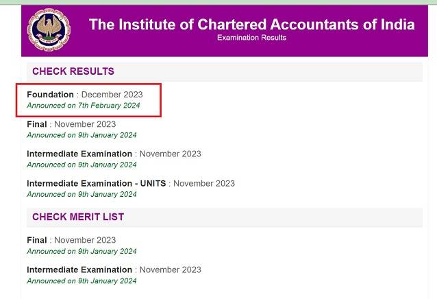 ICAI CA Dec Result 2023 OUT at icai.nic.in: Check CA Foundation ...