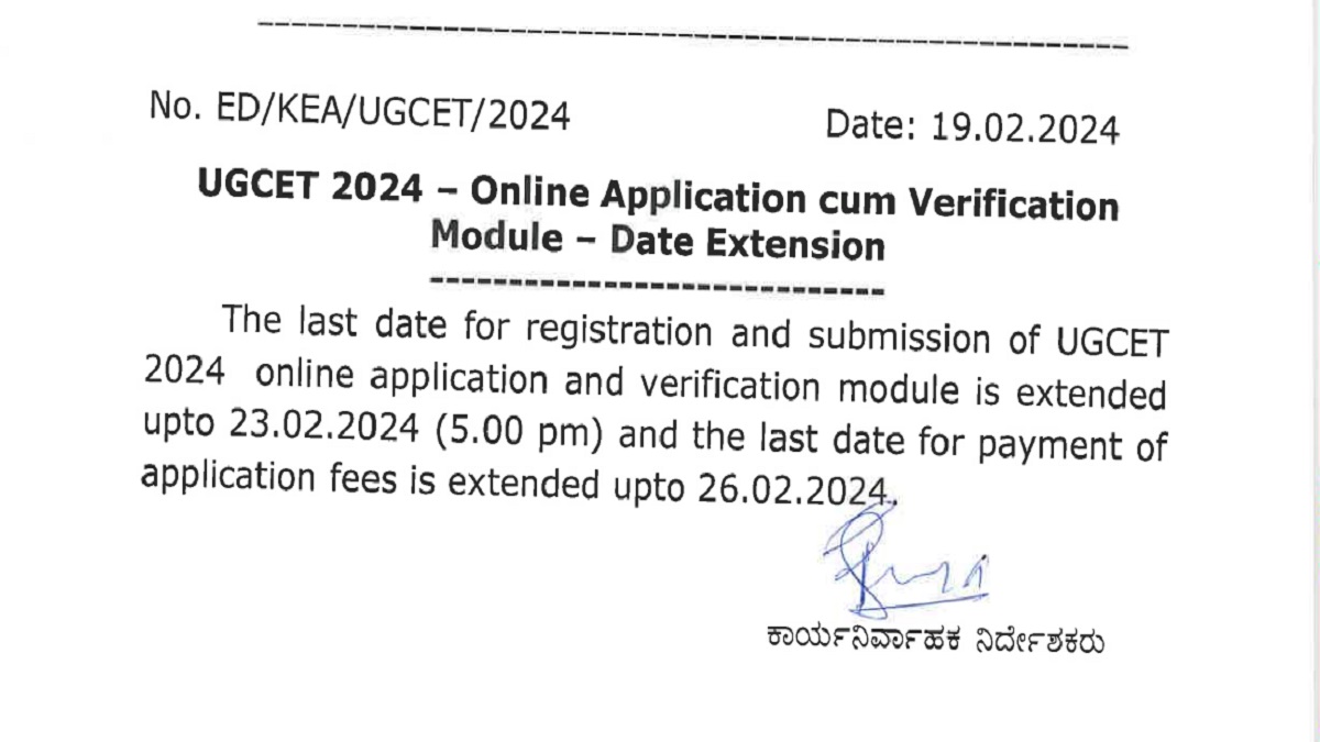 KCET 2024 Application Form Last Date Re-Extended; Check Fresh Deadline Here