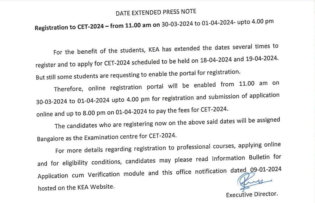 KCET Registration 2024 Reopens Again Tomorrow; Last Date to Apply
