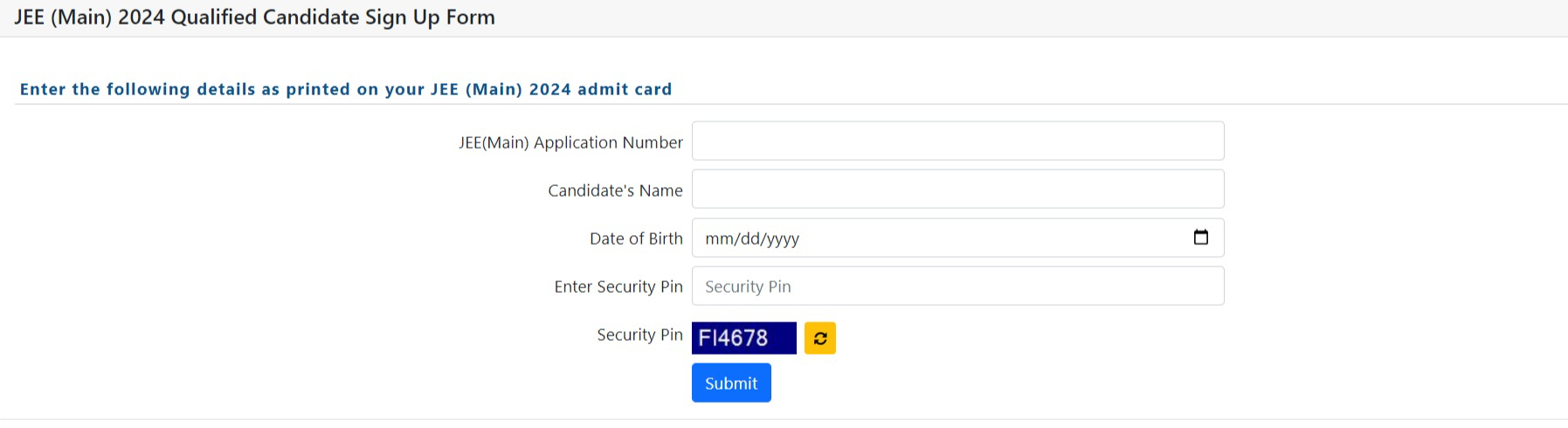 JEE Advanced 2024 Application Form (OUT) Live Updates: Registration ...