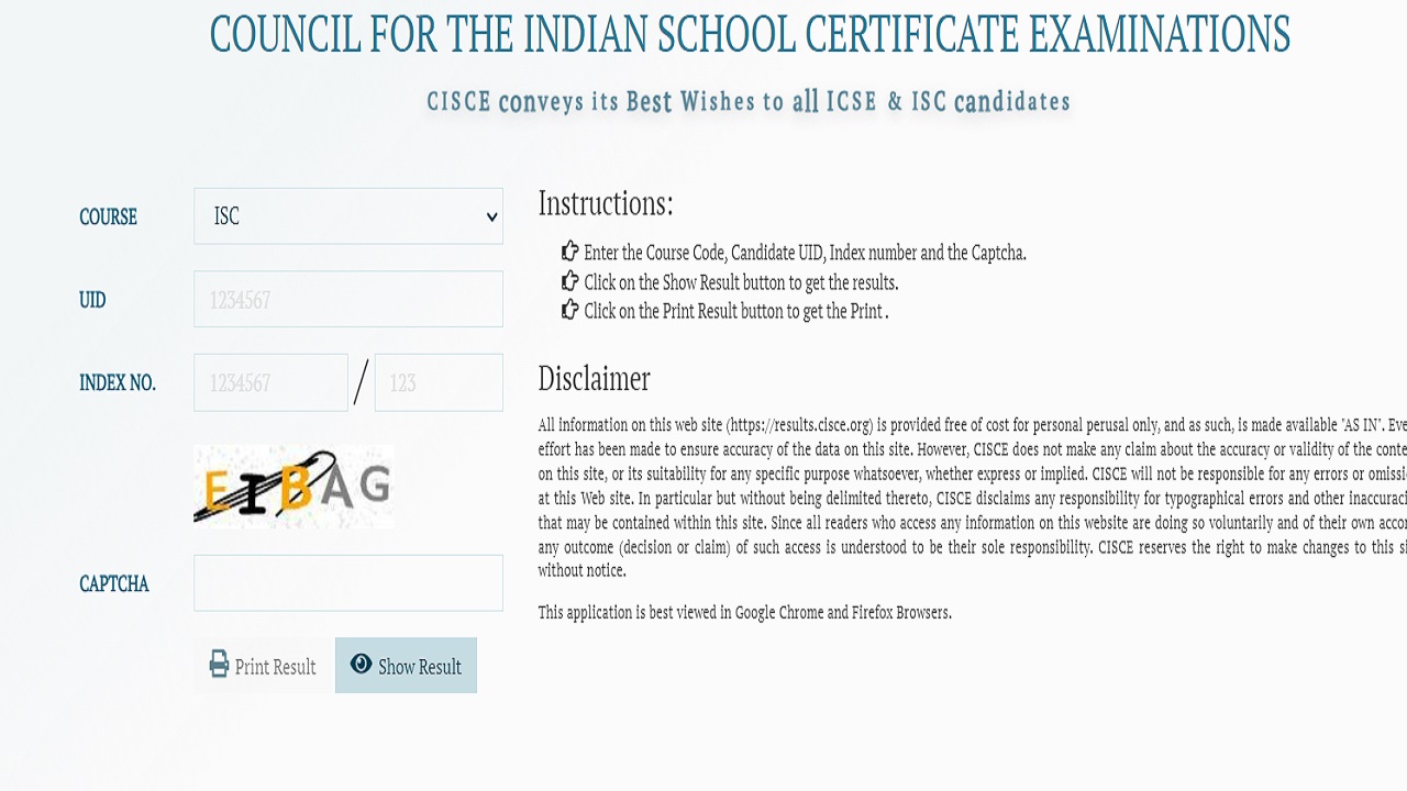 ISC Result 2024 Class 12th (Link OUT) @cisce.org; Live Updates