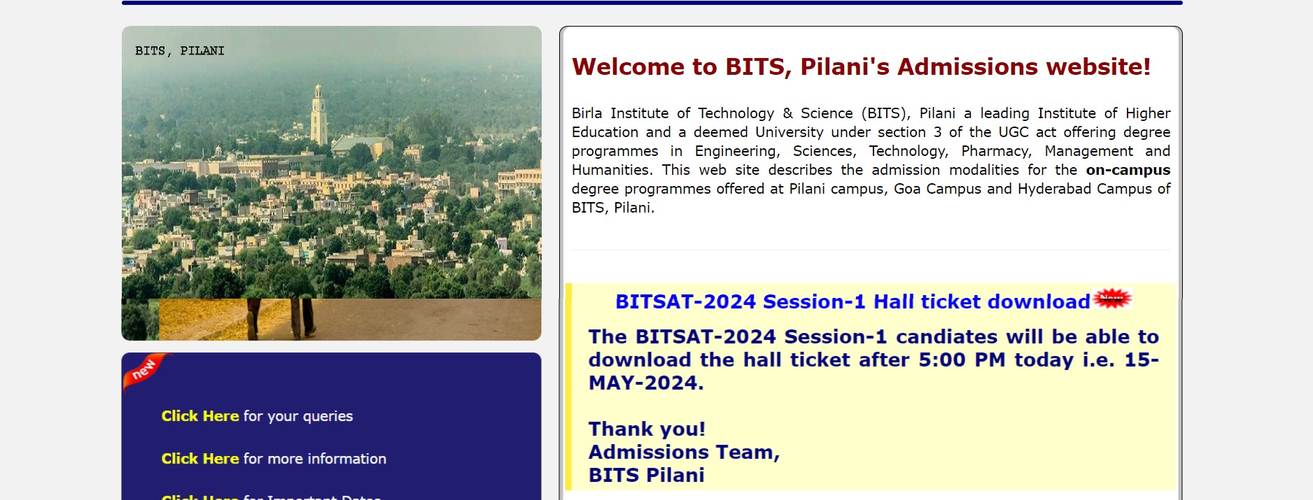 BITSAT 2024 Hall Ticket Live Updates: Admit Card OUT, Check Steps to ...