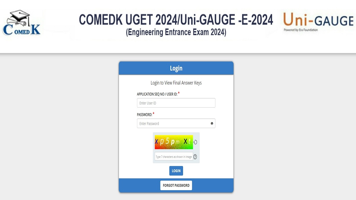 COMEDK UGET 2024 Final Answer Key Released at comedk.org; Result Date