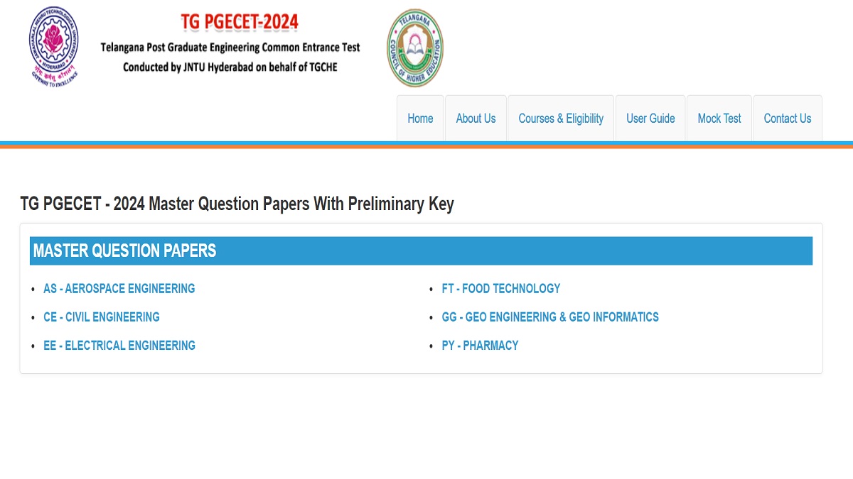 TS PGECET 2024 Answer Key Released at pgecet.tsche.ac.in; Check Last Date To Raise Objections