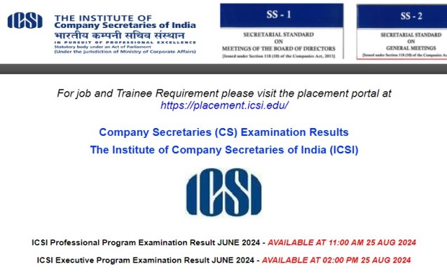 ICSI CS June 2024 Result Live Updates: CS Executive (OUT), CS ...