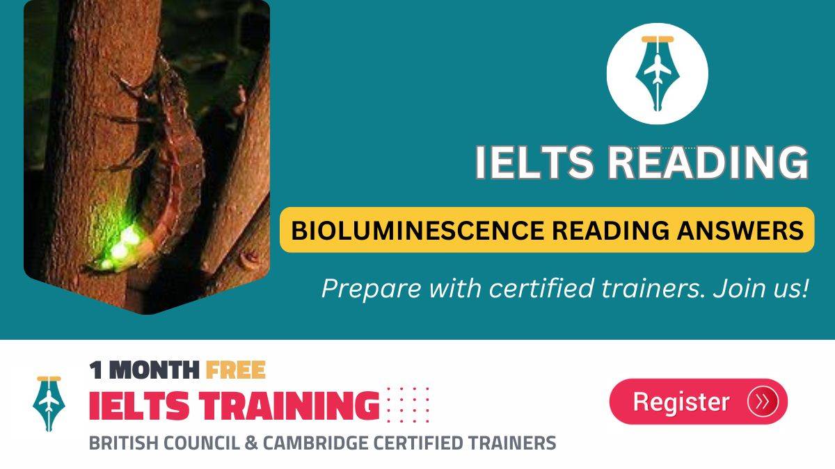 Bioluminescence Reading Answers: IELTS Reading Practice Test