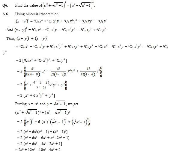 Binomial Theorem Class 11 NCERT Solutions: Chapter 8 Overview ...